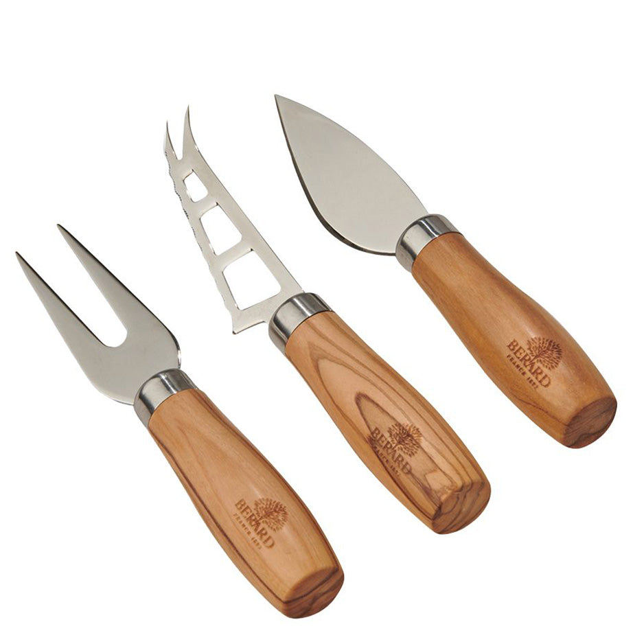 Berard France Olive Wood Cheese Knife Set